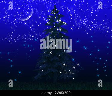 background with pine sky and shining stars Stock Photo - Alamy