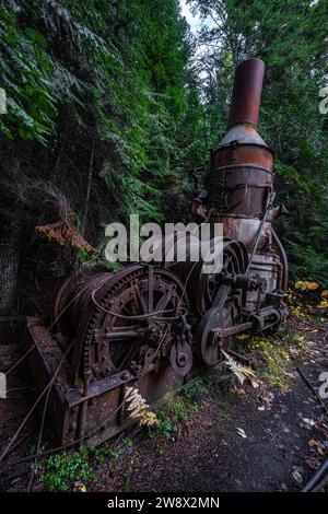 Old Steam Donkey Machine in Idaho Stock Photo - Alamy
