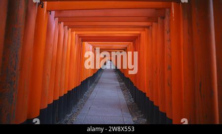 Beauty of Kyoto iconic Red Pillars Shrine where traditional ...