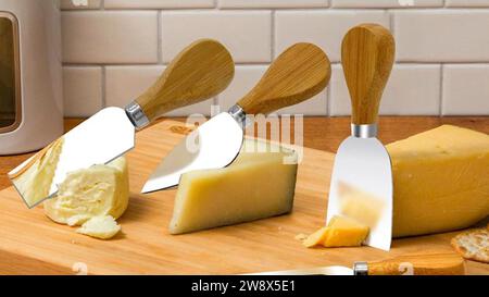 Italian Cheese Food Platter - Skillfully arranged sliced cheese blocks ...