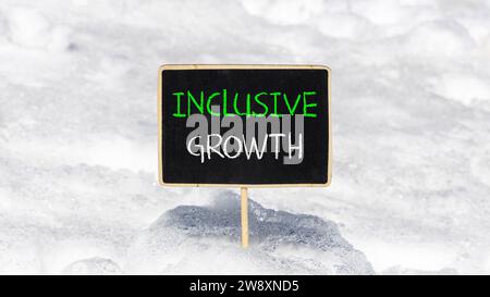 Inclusive growth symbol. Concept words Inclusive growth on beautiful ...