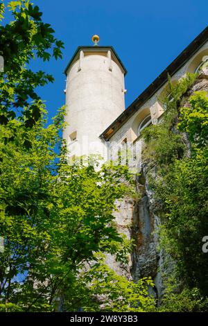 Lookout tower at the end of the 19th century at Teck Castle with the ...