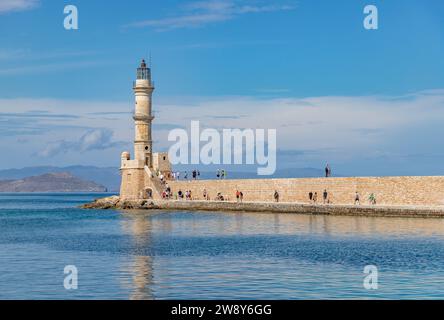 A picture of the Lighthouse of Chania Stock Photo - Alamy