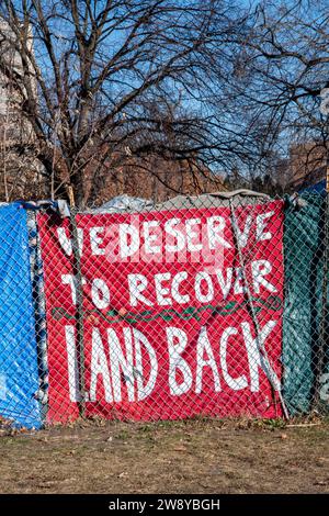 Minneapolis, Minnesota. Homeless encampment in the East Phillips ...