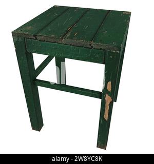 A 3d rendering of a wooden stool isolated on white background Stock ...