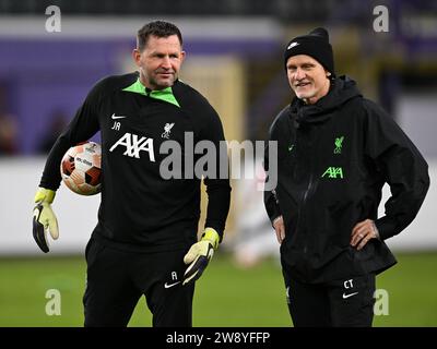 Liverpool goalkeeper coach Claudio Taffarel during the Premier League ...