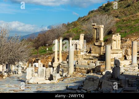 Ancient city Ephesus. Hydreion, ancient architectural structures. Most ...