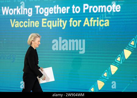 Kigali, Rwanda. 21st Dec, 2023. View of a model of a plasmid DNA at the ...