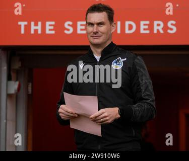 Bristol Rovers Manager Matt Taylor inspects the pitch before the Sky ...
