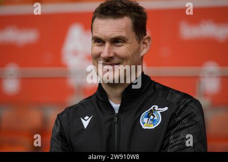 Bristol Rovers Manager Matt Taylor inspects the pitch before the Sky ...