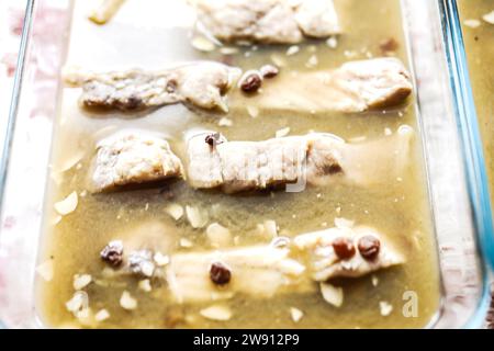 Jewish fish with almonds and raisins Stock Photo - Alamy
