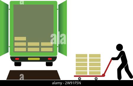 Loading material form truck | transport goods |Warehouse materials ...