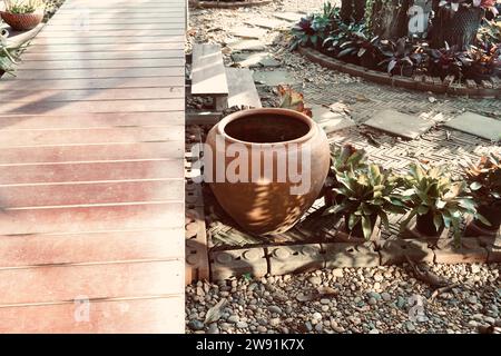 Ancient big jar , Drinking water tank, water supply, running water, tap ...