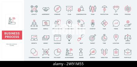 Finance system icons, line symbols, web signs, vector set, isolated ...
