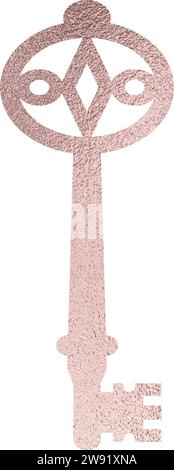 rose gold key with transparent background Stock Vector Image & Art - Alamy