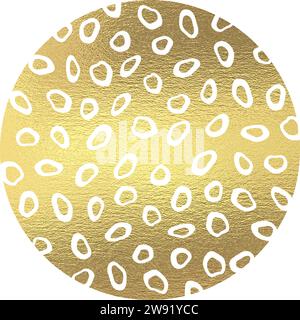 golden zebra pattern circle with transparent background Stock Vector ...