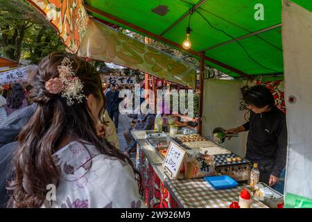 Food Booth, Yasaka Shrine, 656 AD, Kyoto, Japan Stock Photo - Alamy