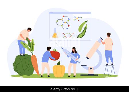 Laboratory tests of fruit quality and safety control. Tiny people ...