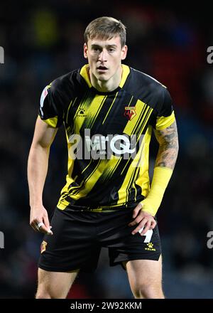Mileta Rajović 9# of Watford Football Club warms up ahead of the match ...