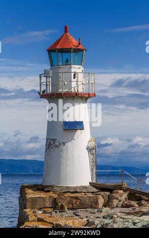 Lade Molja Lighthouse, Trondheim, Trondelag County, Norway Stock Photo ...