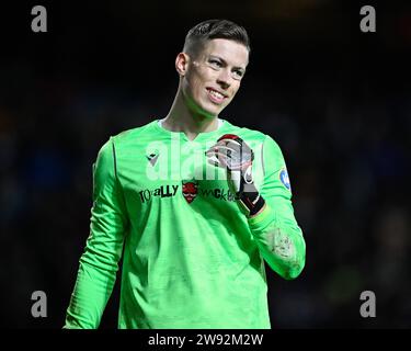 Blackburn, UK. 23rd Dec, 2023. Jake Garrett #30 of Blackburn Rovers ...