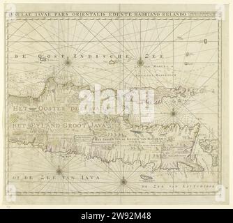 Map of East Java, right part, Anonymous, 1889 - 1891 print paper maps ...