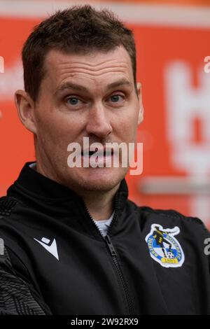 Bristol Rovers Manager Matt Taylor inspects the pitch before the Sky ...