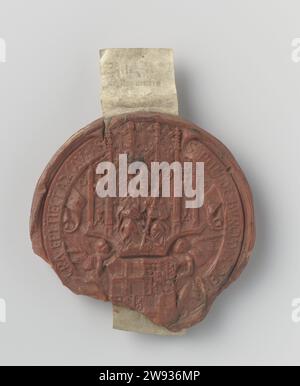 Seal stamp and counter -stamp stamp with coat of arms of Cornelis ...