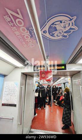 SHANGHAI, CHINA - DECEMBER 21, 2023 - Visitors ride the Disneyland ...