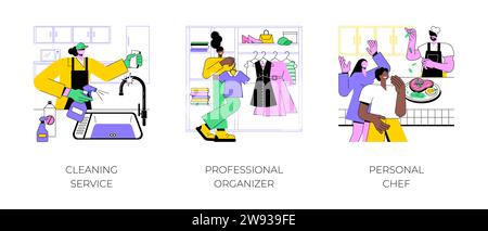 Independent housekeeping isolated cartoon vector illustration Stock ...