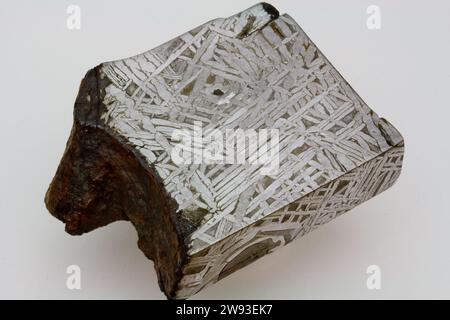 Aletai Meteorite Fragment - Acid Etched to show Widmanstatten Pattern ...