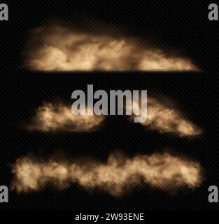 Dust cloud, sand storm, powder spray on transparent background. Desert ...
