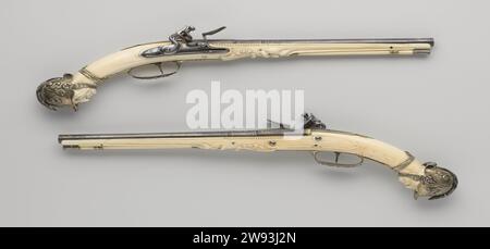 Pair of flintlock pistols, Leonardus Graeff, c. 1680 flintlock pistol ...
