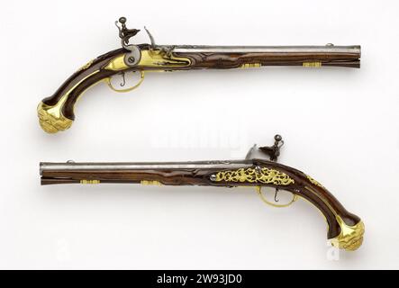 Flint gun, Gerrit Lasonder (II), 1710 - 1720 flintlock pistol Part of a ...