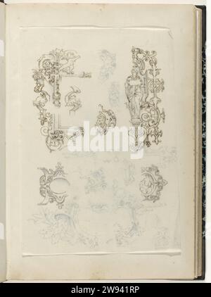 Vines, c. 1866 - c. 1900 drawing tracing paper. ink drawing Stock Photo ...