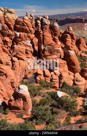 View from Fiery Furnace Viewpoint, Arches National Park, Utah Stock ...