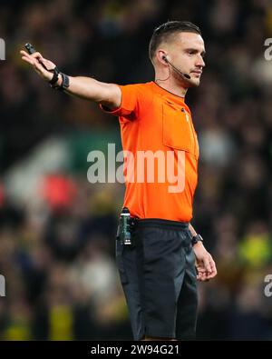 Referee Thomas Kirk during the Sky Bet Championship match Preston North ...