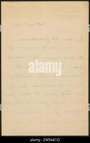 Letter to Philip Zilcken, William Macbeth, 1895 letter New York (city ...