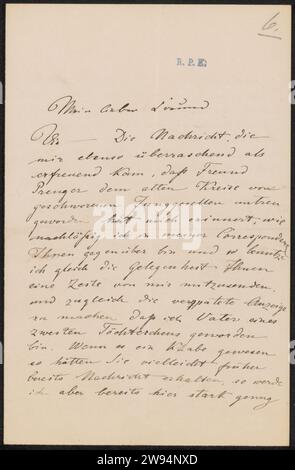 Letter to Frans Buffa and Zonen, William Unger, 1877 letter Vienna ...