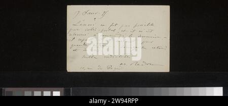 Postcard to Andries Bonger, Odilon Redon, 1911 Postcard belongs to an ...