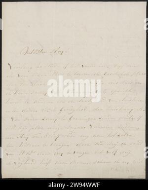 Letter to Adriaan van der Willigen, Sophie Rude, 1825 letter Brussels ...