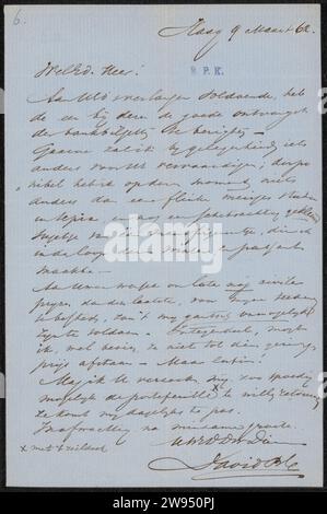 Letter to Frans Buffa and Sons, David Bles, 1862 letter The Hague paper ...