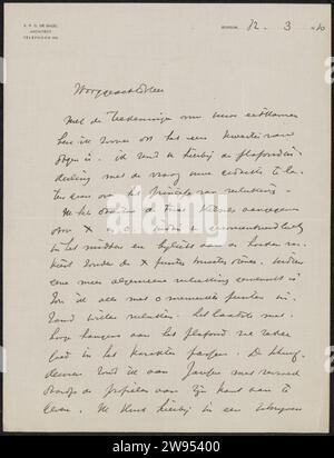 Letter to Henricus Joannes van Ogtrop, Karel Petrus Cornelis de Bazel ...