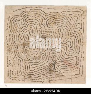 Labyrint, Jan Brandes, 1770 - 1808 drawing Around Doolhof. paper ...