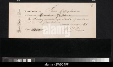 Receipt for Hendrik Jacobus Scholten, Frans Buffa and Zonen, 1867 ...