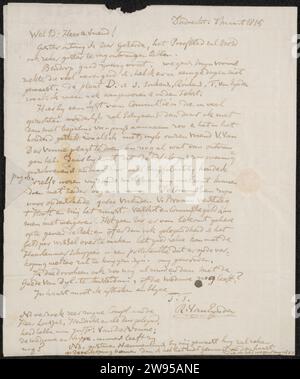 Letter to Adriaan van der Willigen, Willem van Leen, 1811 letter ...