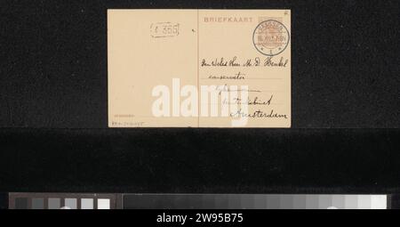 Postcard to Max Dittmar Henkel, Jacobus Henricus Maria Hagen, 1925 ...