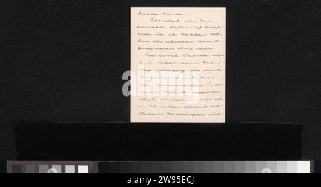 Letter to Anna Dorothea Dirks, Johan Huizinga, 1926 letter Leiden paper ...