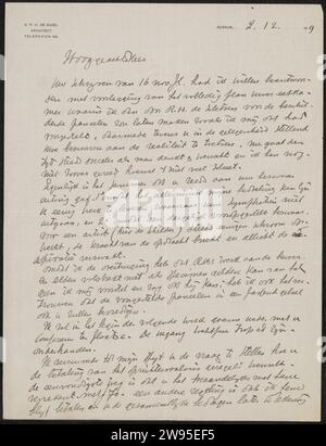 Letter to Henricus Joannes van Ogtrop, Karel Petrus Cornelis de Bazel ...
