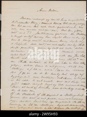 Letter to Pieter Lost from Themaat, Pieter Stortenbeker, 1862 letter ...